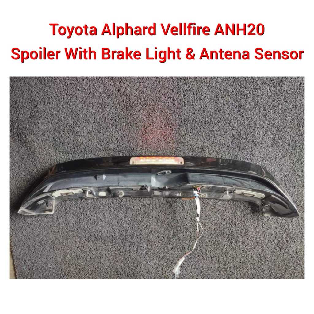 Rear Bonnet Spoiler Toyota Alphard Vellfire ANH20 2008–2015 Spoiler ...