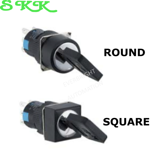 16mm LA16 2 Position On/Off 3 Position On/Off/On Square Round Key ...