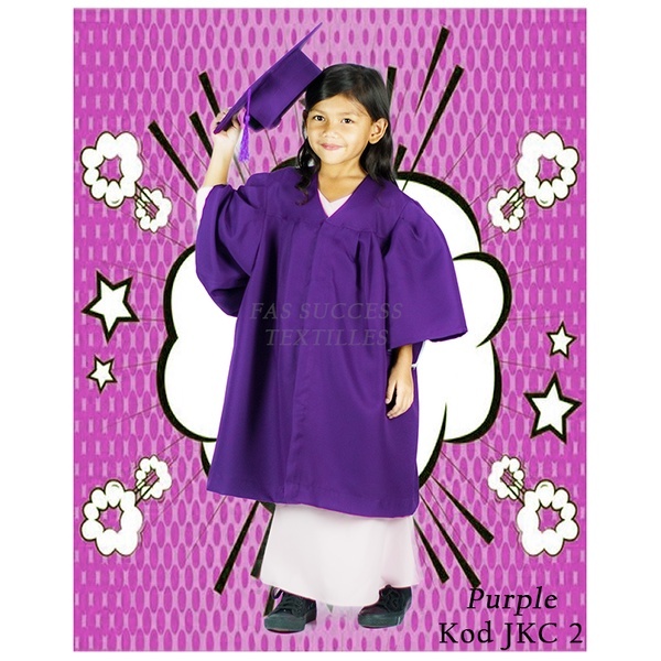 UNGU Purple CHEERFUL GRADUATION CONVO ROBE (TADIKA/ PRE SCHOOL ...