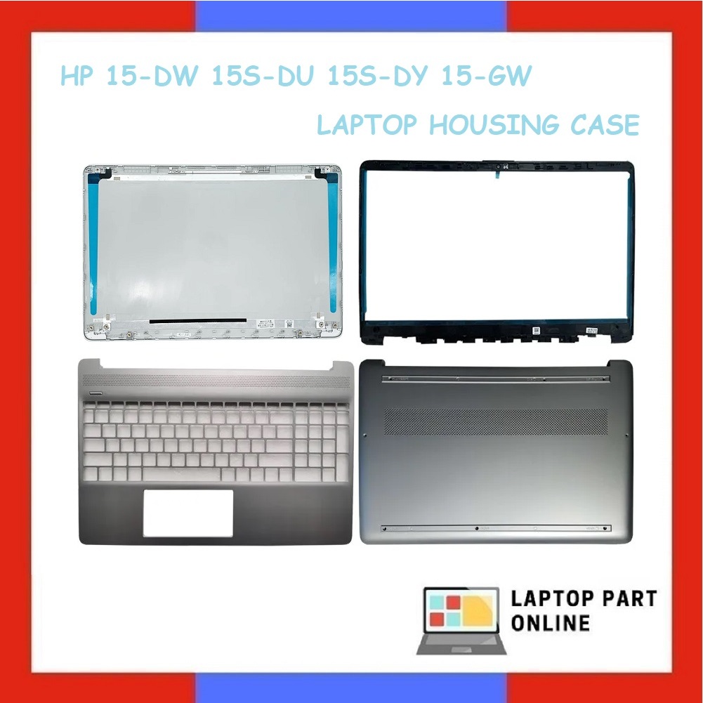 HP 15-DW 15S-DU 15S-DY 15-GW LCD Back Cover Top Case Front Bezel Palmrest Bottom Base Case ...