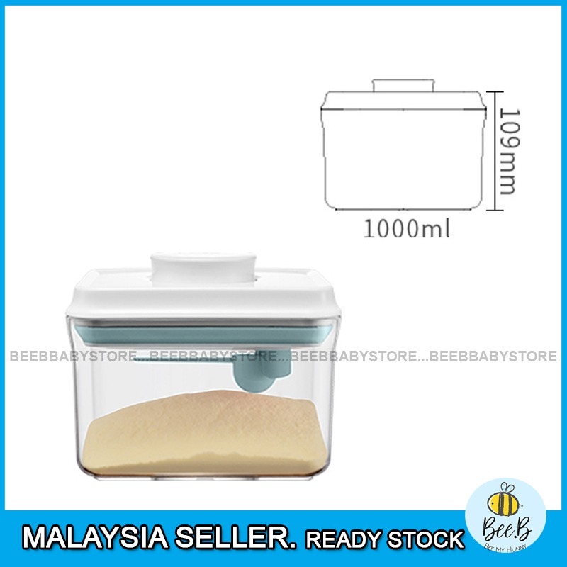 Ankou Air Tight Milk Powder Container - Rectangle (1000ml) | Shopee ...