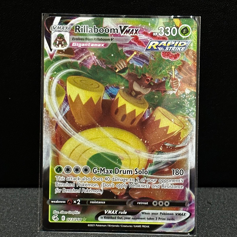 Pokemon Card Ptcg 023/264 Rillaboom Vmax | Shopee Philippines