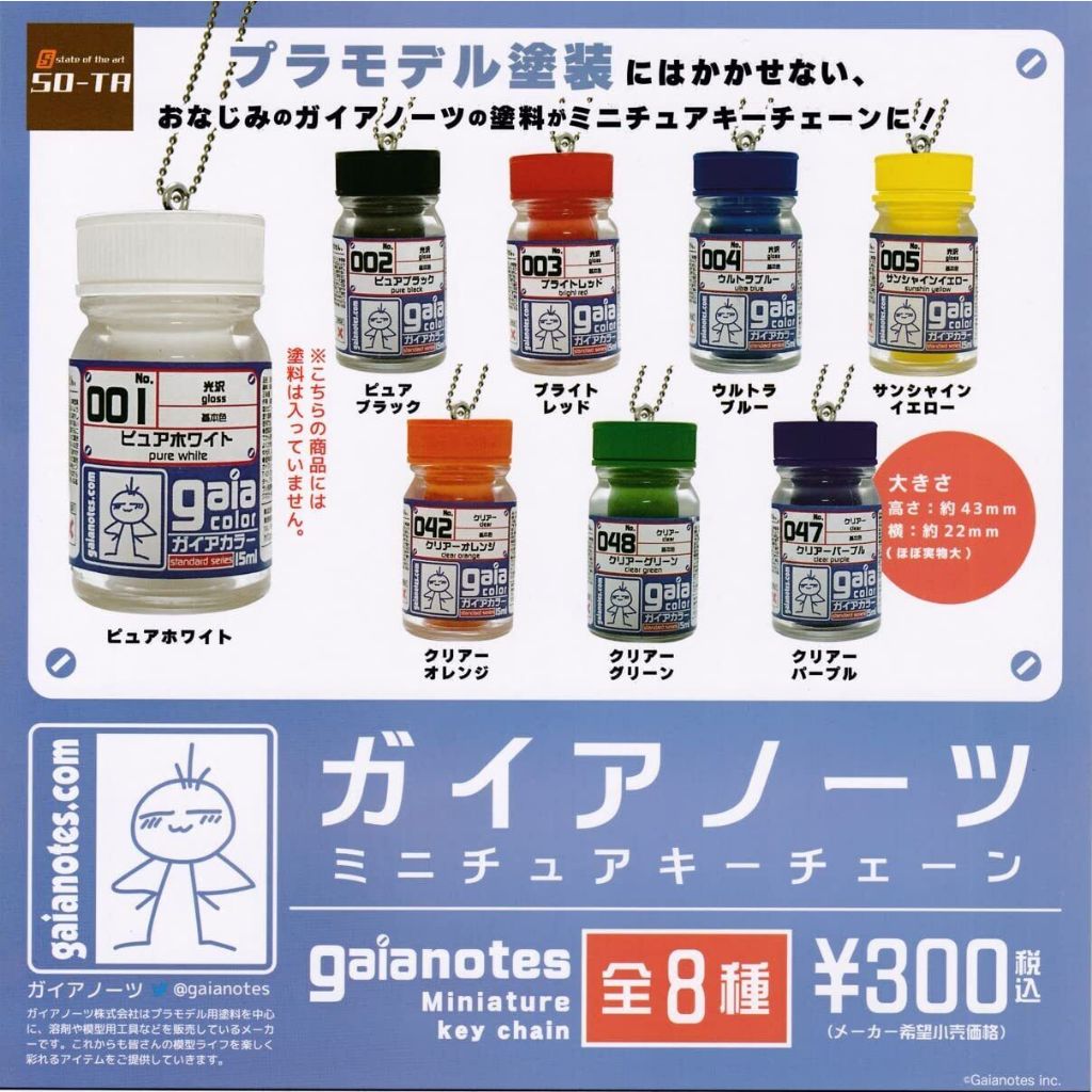 Authentic So-Ta Gaianotes Gaia Paint Miniature Gashapon Keychain Charms ...