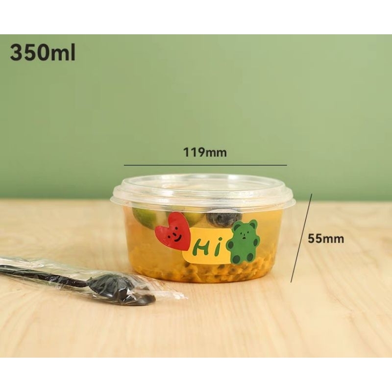 360ml Disposable Ice Powder Box Brown Sugar Ice Powder Fruit Ice Powder ...