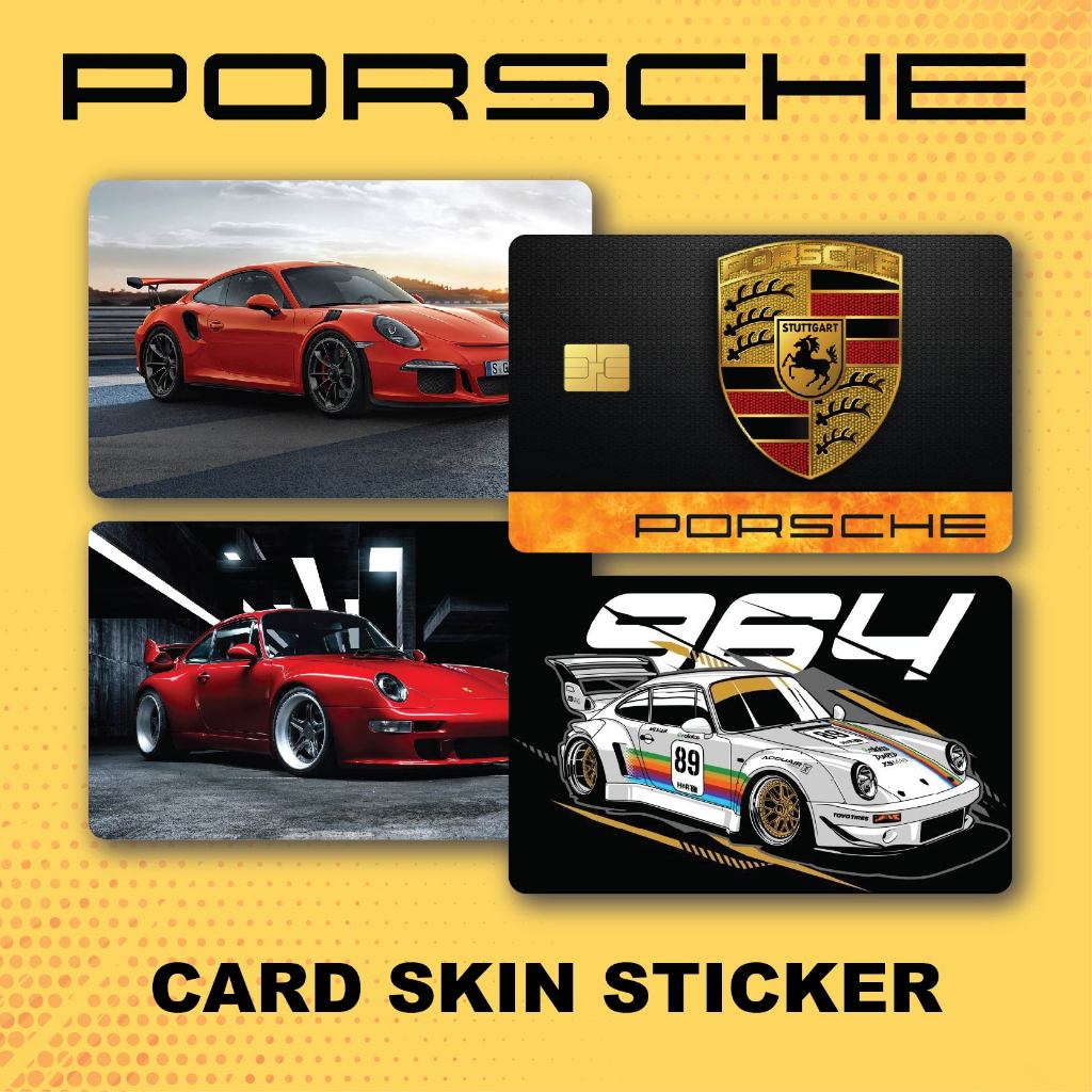 Porsche Car Touch N Go Sticker/Bank Card Sticker Cover, Access Card ...