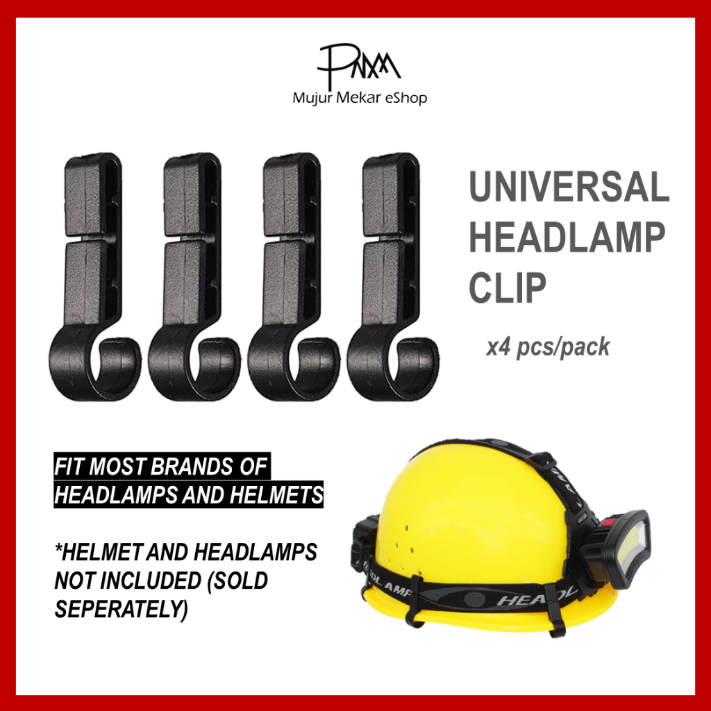 UNIVERSAL HEADLAMP HELMET CLIP (4-PCS/PACK) | Shopee Philippines