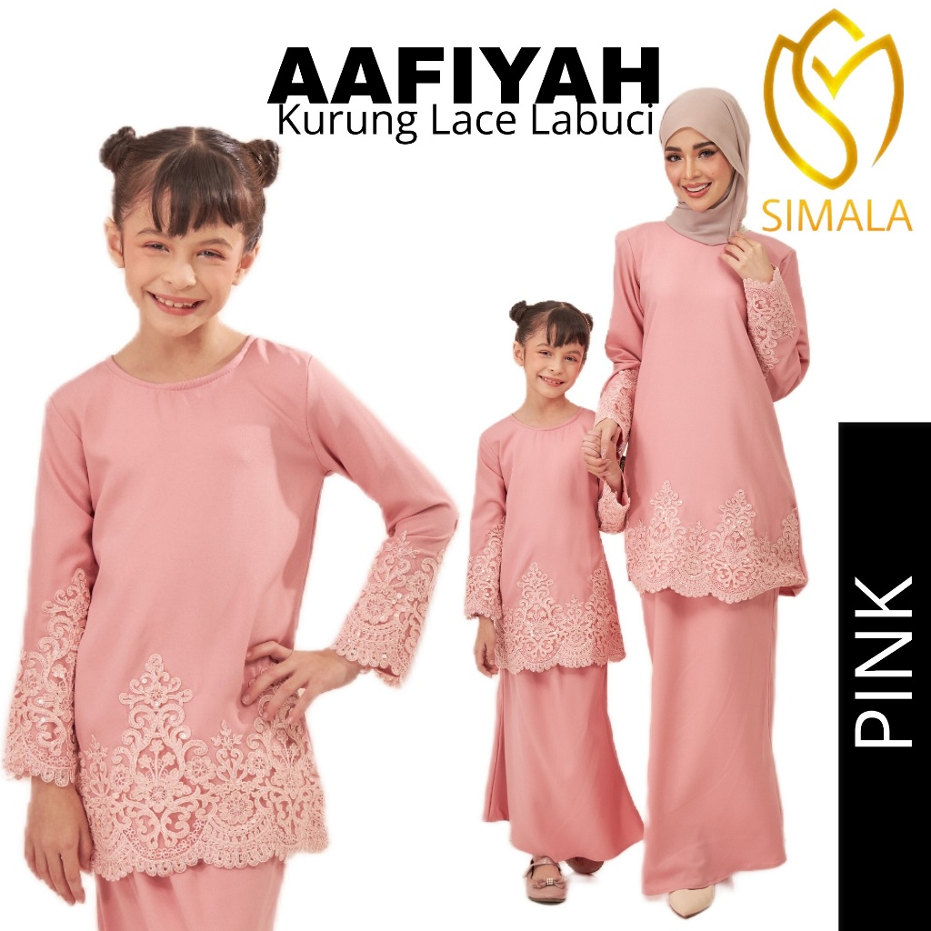 (Raya 2024)AAFIYAH Kurung Lace Labuci Exclusive (Budak)-Baju Kurung ...