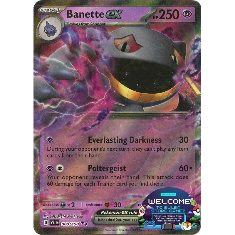 Banette Ex 088/198 Double SV01 Pokemon Base Set Pokemon TCG Card Game ...