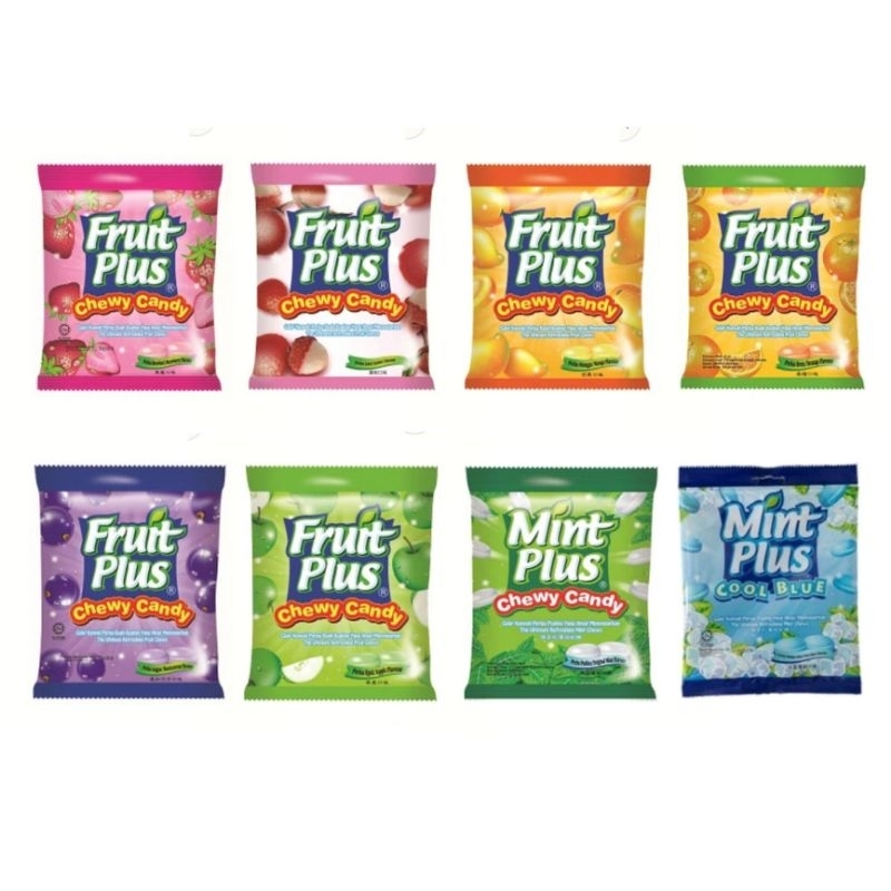 FRUIT PLUS Fruitplus Mint Mintplus Chewy Candy 120g Strawberry Lychee Mango Orange Grape Apple ...