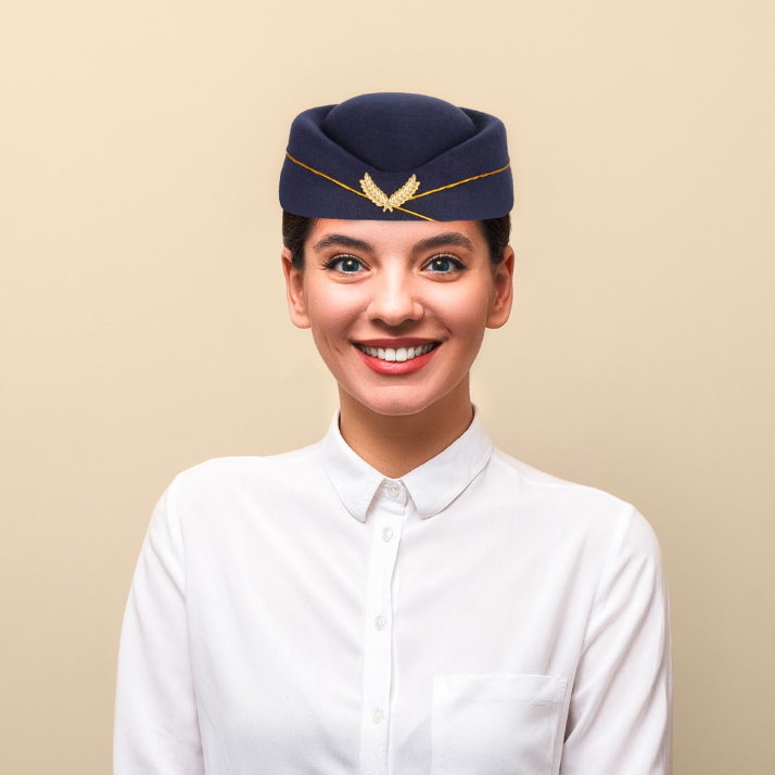 [ KEDAI LOKAL ] Cabin Crew Hat Stewardess Hat Topi Pramugari Pramugara ...