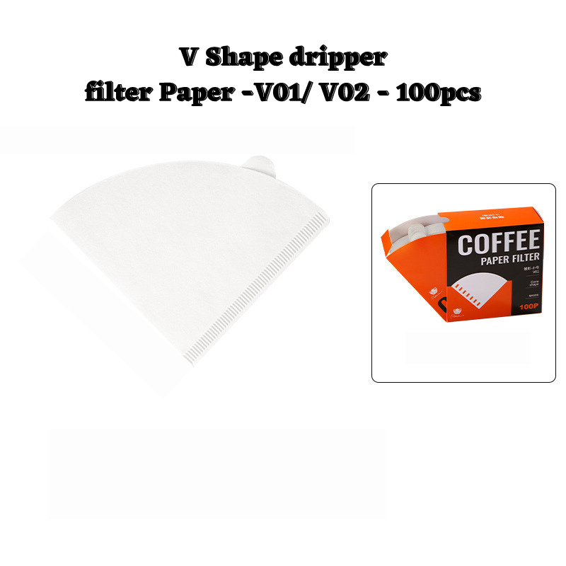 100pcs V Shape V60 Filter paper Pour over filter paper V60 Filter Paper ...
