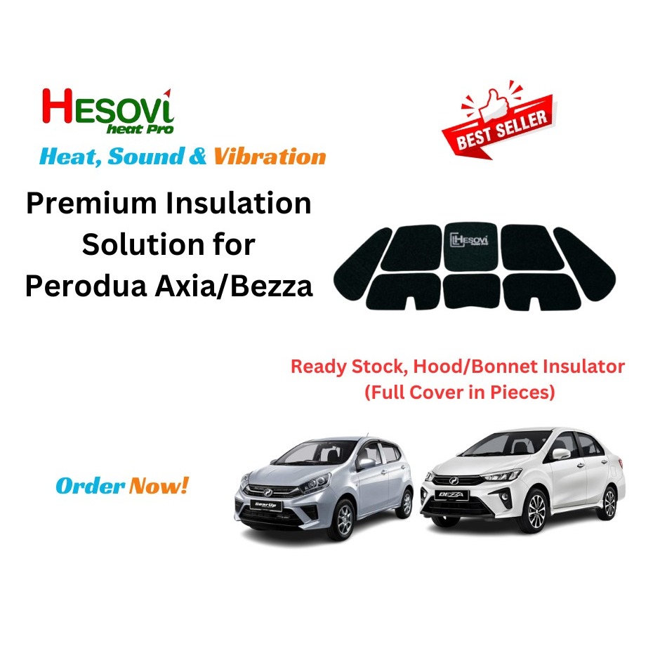 Perodua Axia/Bezza (Gen 1) - HESOVI Bonnet / Hood Insulator for ...