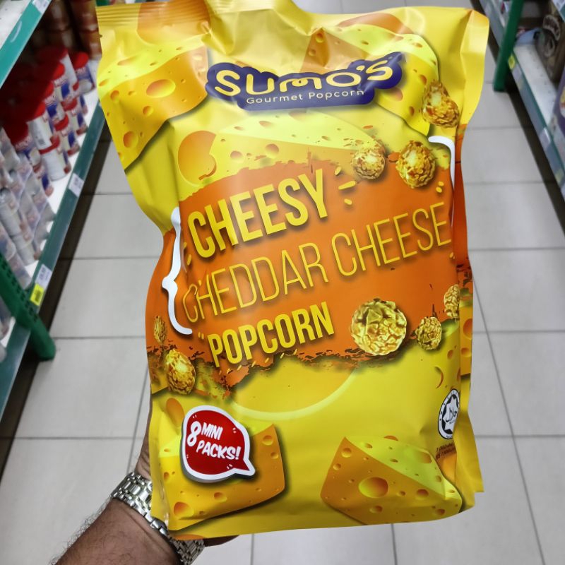 Cheesy Popcorn Cheddar Cheese Sumo's Gourmet Popcorn 200g with 8 mini ...