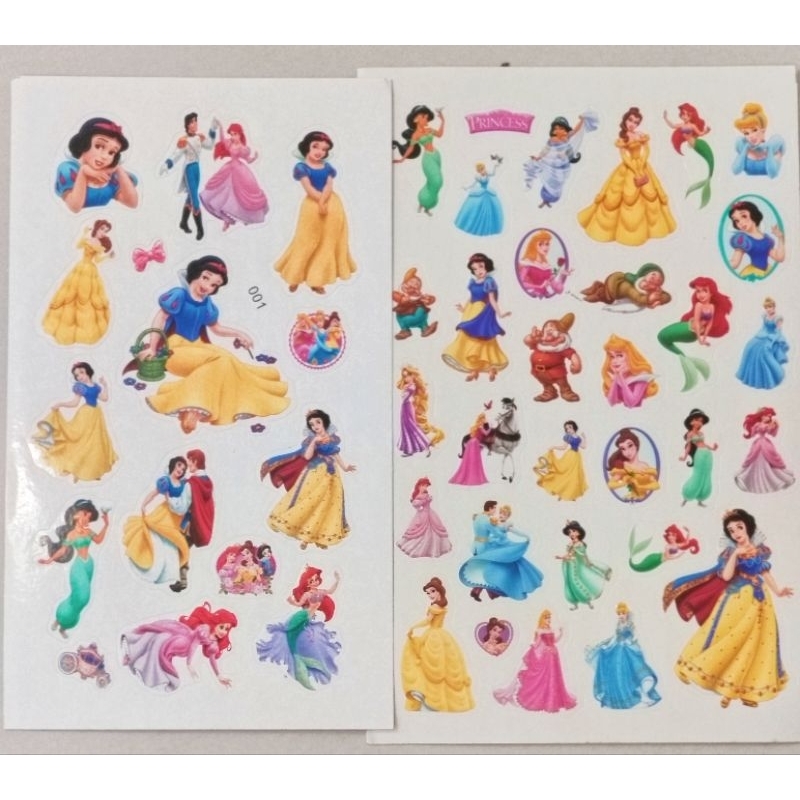 Sticker of Disney Princess Frozen Elsa and Anna Cinderella Snow white ...