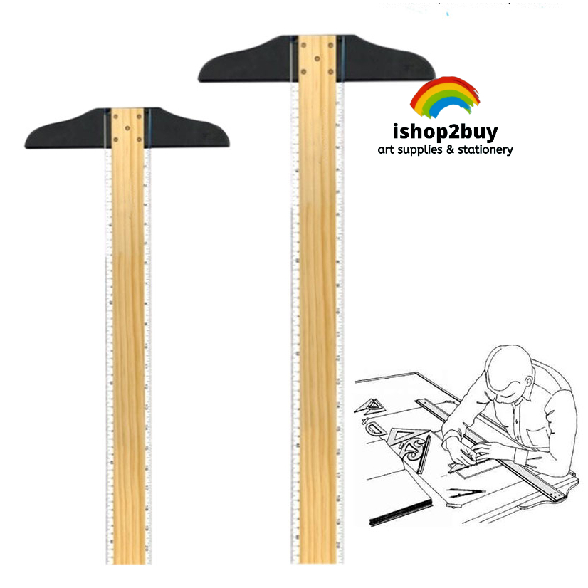 Wooden T Square Ruler 120cm T Ruler 105cm T Square 90cm Drawing Ruler ...
