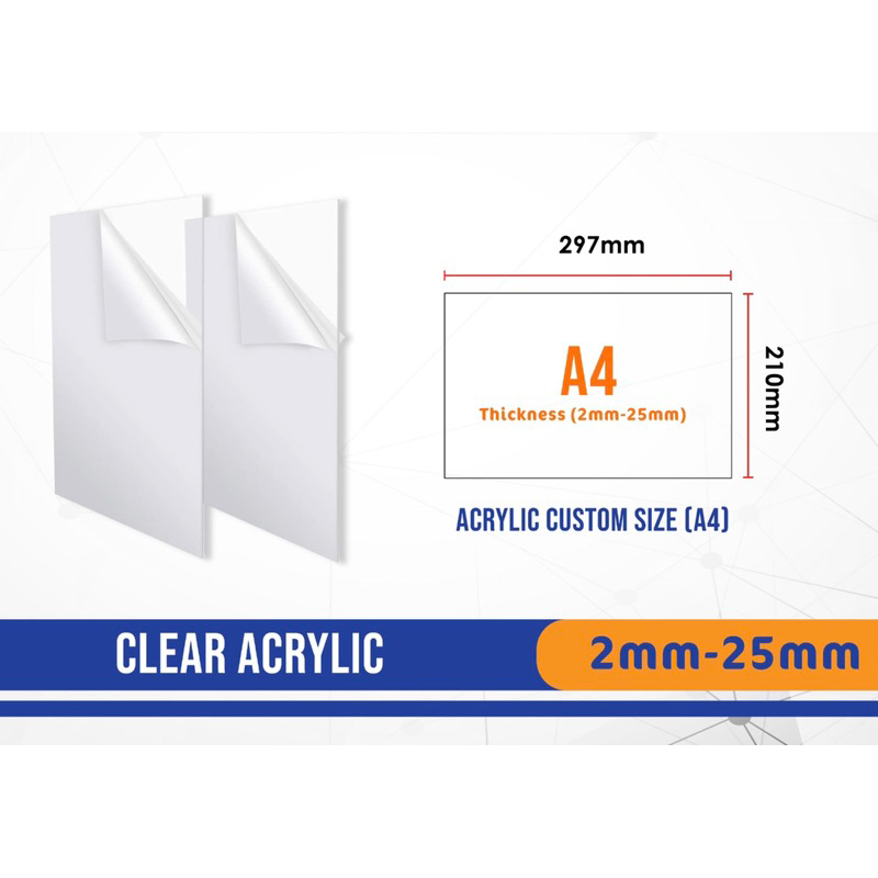 A4 Size Clear Acrylic ( 210mm x 297mm ) From 2mm - 5mm | Shopee Philippines