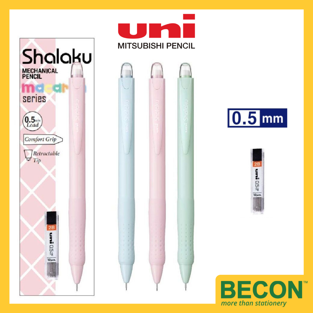 Uni Shalaku Mechanical Pencil & Lead 0.5mm M5 100 Macaron Blue | Shopee ...
