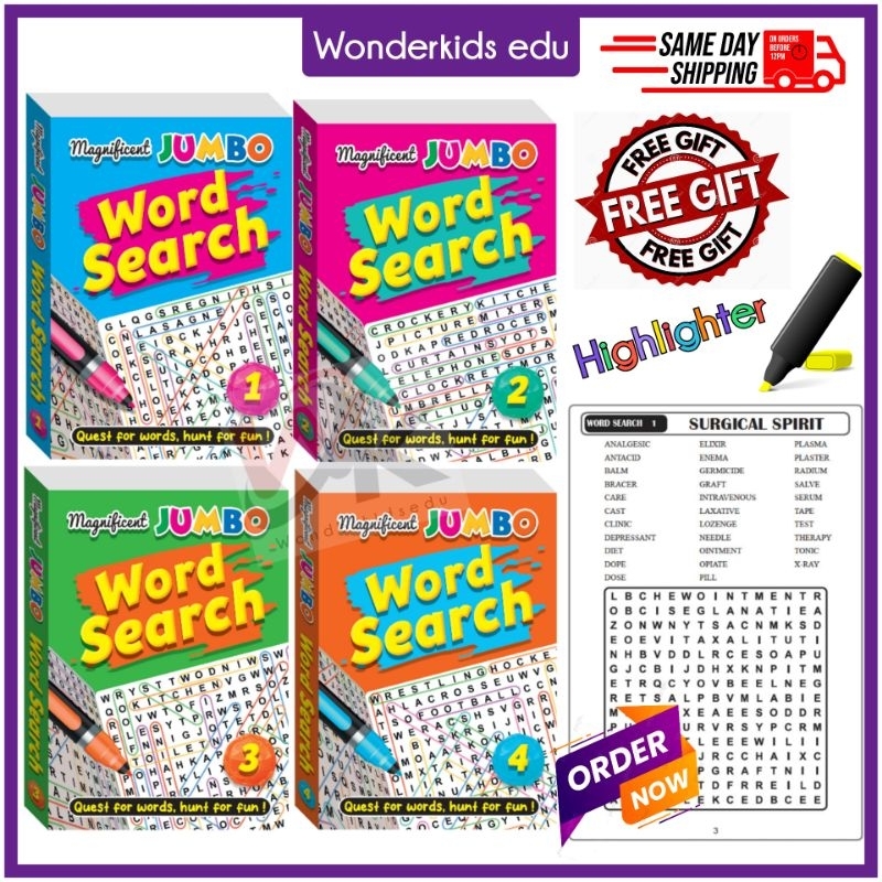 Magnificent Jumbo Word Search Puzzle Games Word Search Book for Kids ...