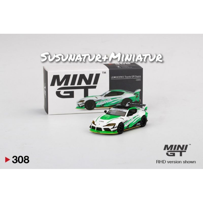 Mini GT 308 LB WORKS Toyota GR Supra CSR2 , LBWK , RHD (New) TSM Model ...