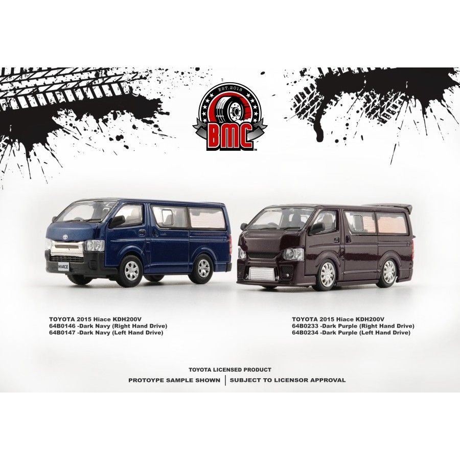 BM Creations Toyota Hiace KDH200V 2015 (Navy Purple) Or (Dark Purple ...
