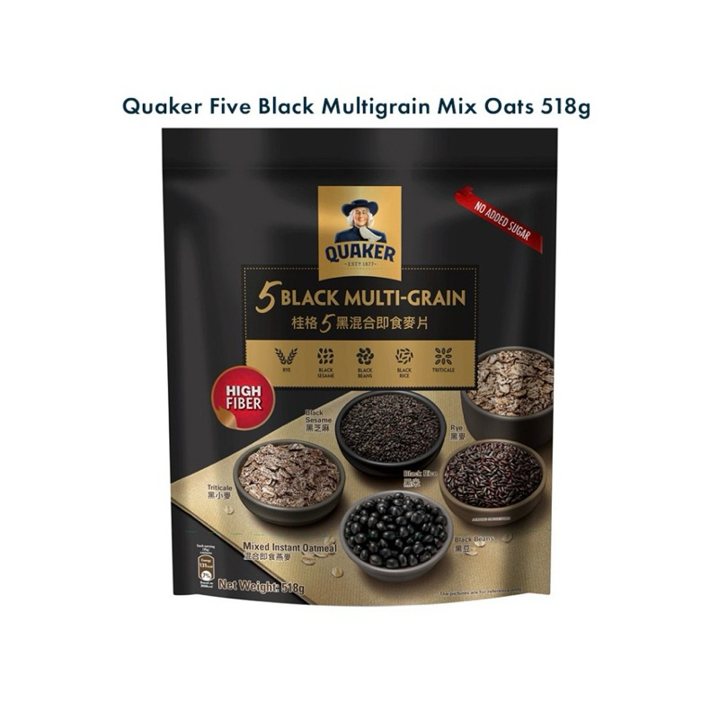 Quaker Oats Five Black Multigrain (518g) | Shopee Philippines