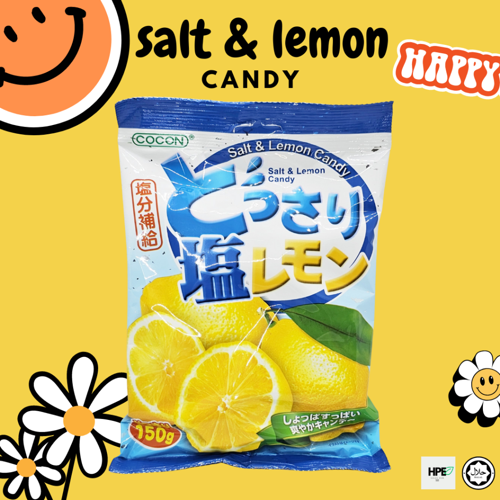 COCON SALT AND LEMON CANDY [150G/ HALAL] どつさリ塩レモンキヤンデー Gula Gula Limau ...