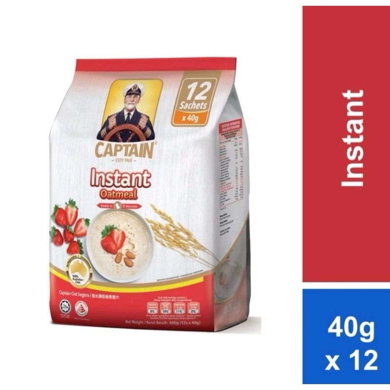 Captain Instant Oatmeal (40g x 12's) | Shopee Philippines