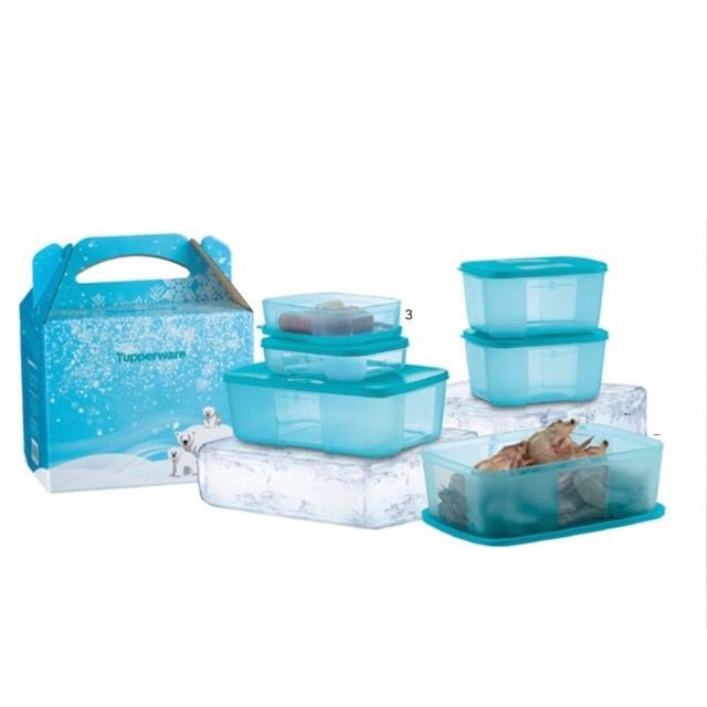 3440 Tupperware Freezer Buddies Set/ Freezermate Set with Box ...