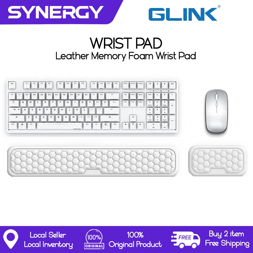 Glink Wrist Pad for Keyboard Mouse Ergonomic Memory Foam Hand Palm Rest ...