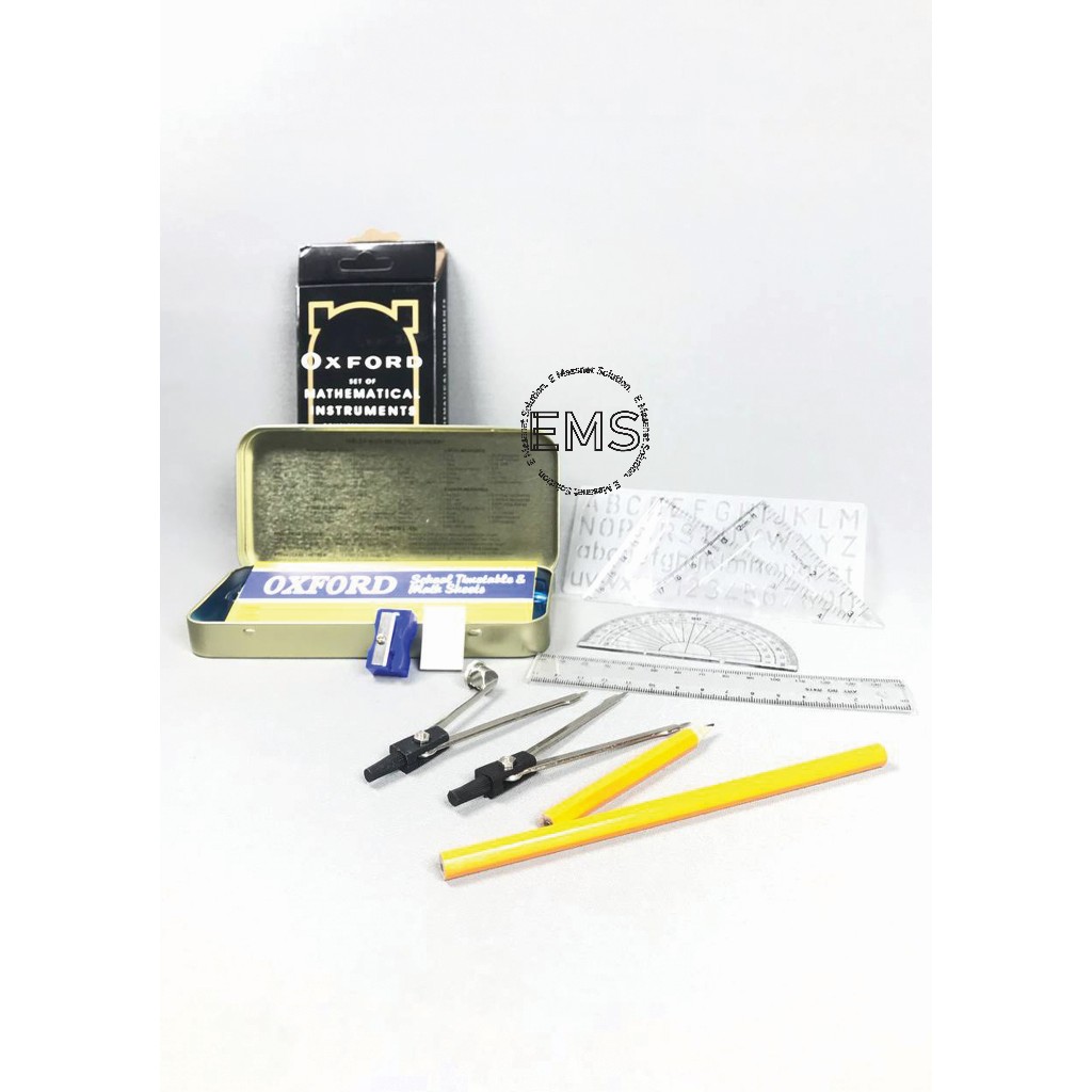 Oxford Set Of Mathematical Instruments Complete & Accurate/ Set Jangka ...
