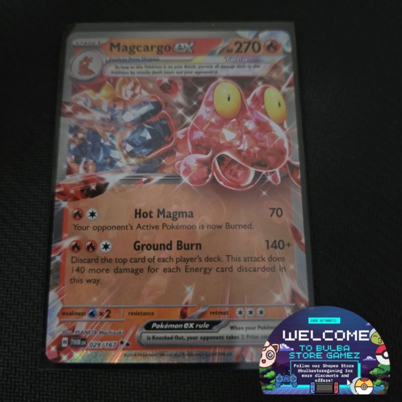Magcargo Ex 029/167 SV06 Twilight Masquerade TWM Pokémon TCG Card Game ...