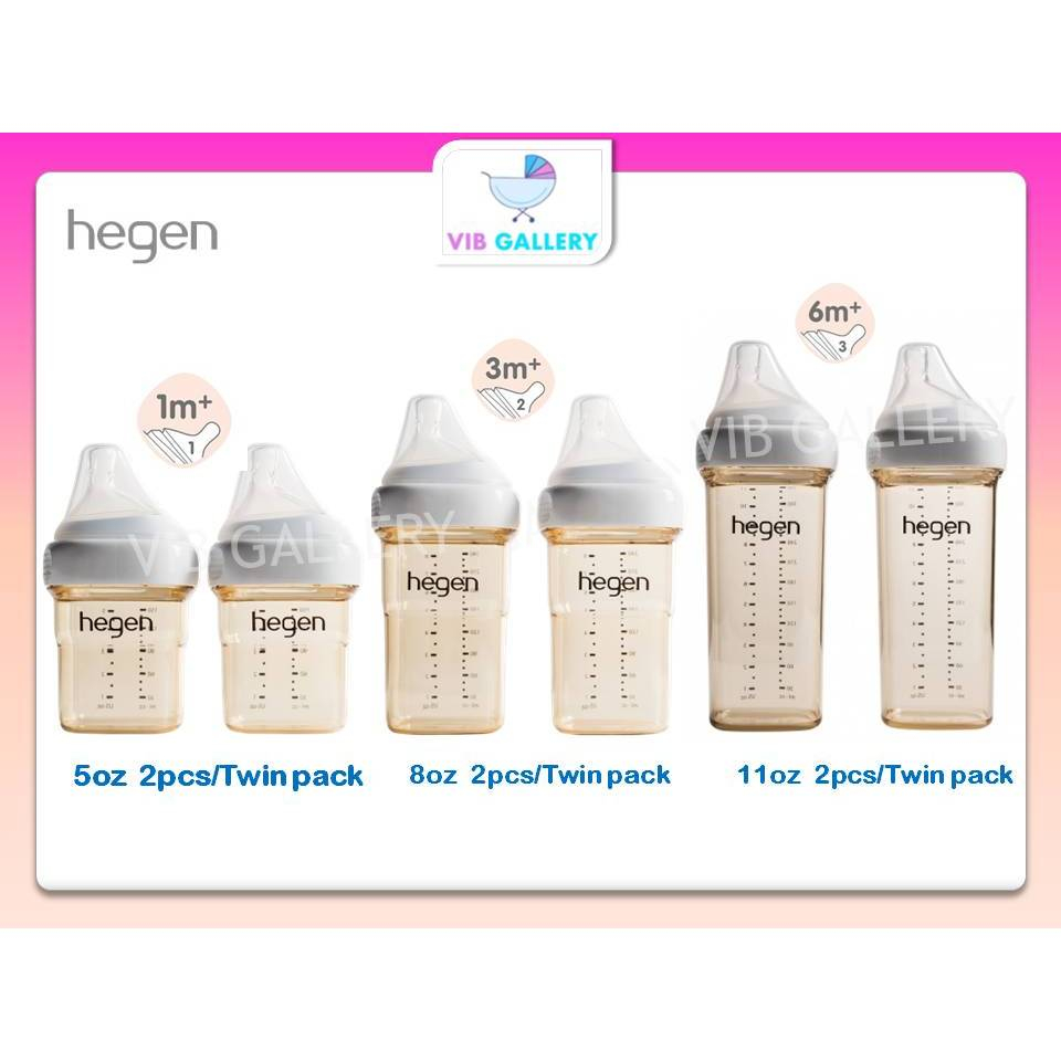 Hegen PCTO Fedding Bottle Twin Pack (150ML/240ML/330ML) | Shopee Philippines