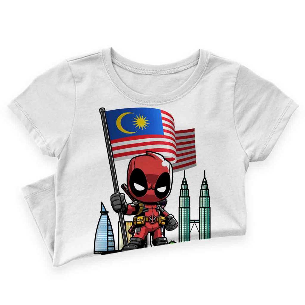 Deadpool Merdeka Kid Cotton T Shirt Jalur Independent Gemilang ...
