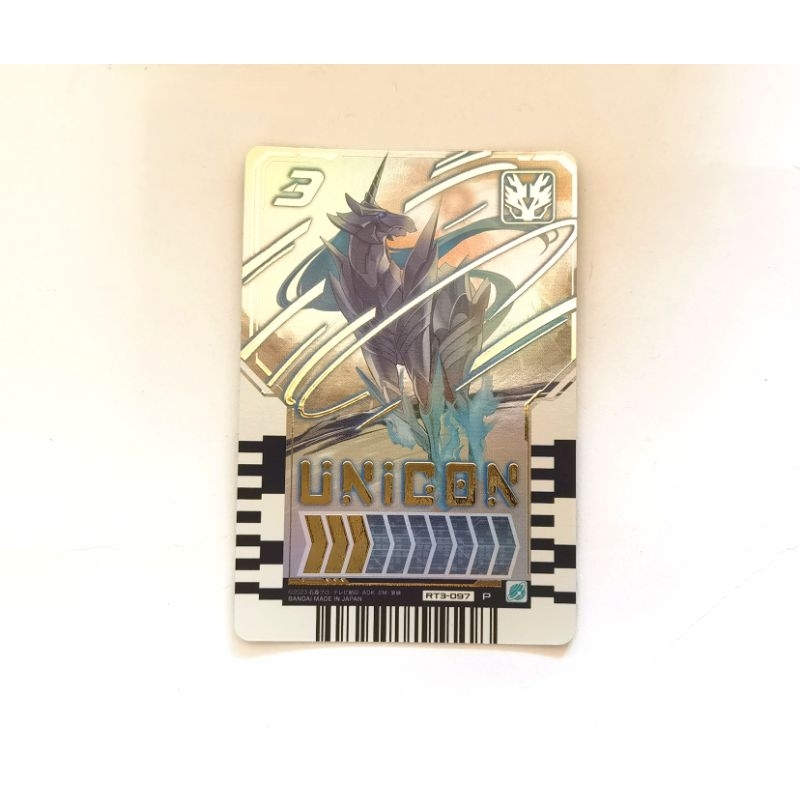 Unicorn Parallel Ride Chemy Trading Card Kamen Rider Gotchard Chemie ...