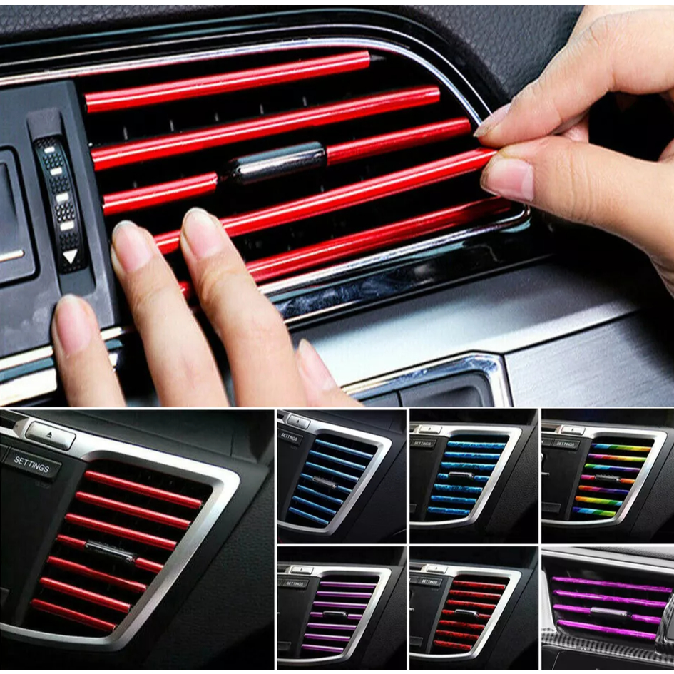 1 Meter Car Interior Aircond Color Chrome Strip Lining Moulding Trim ...