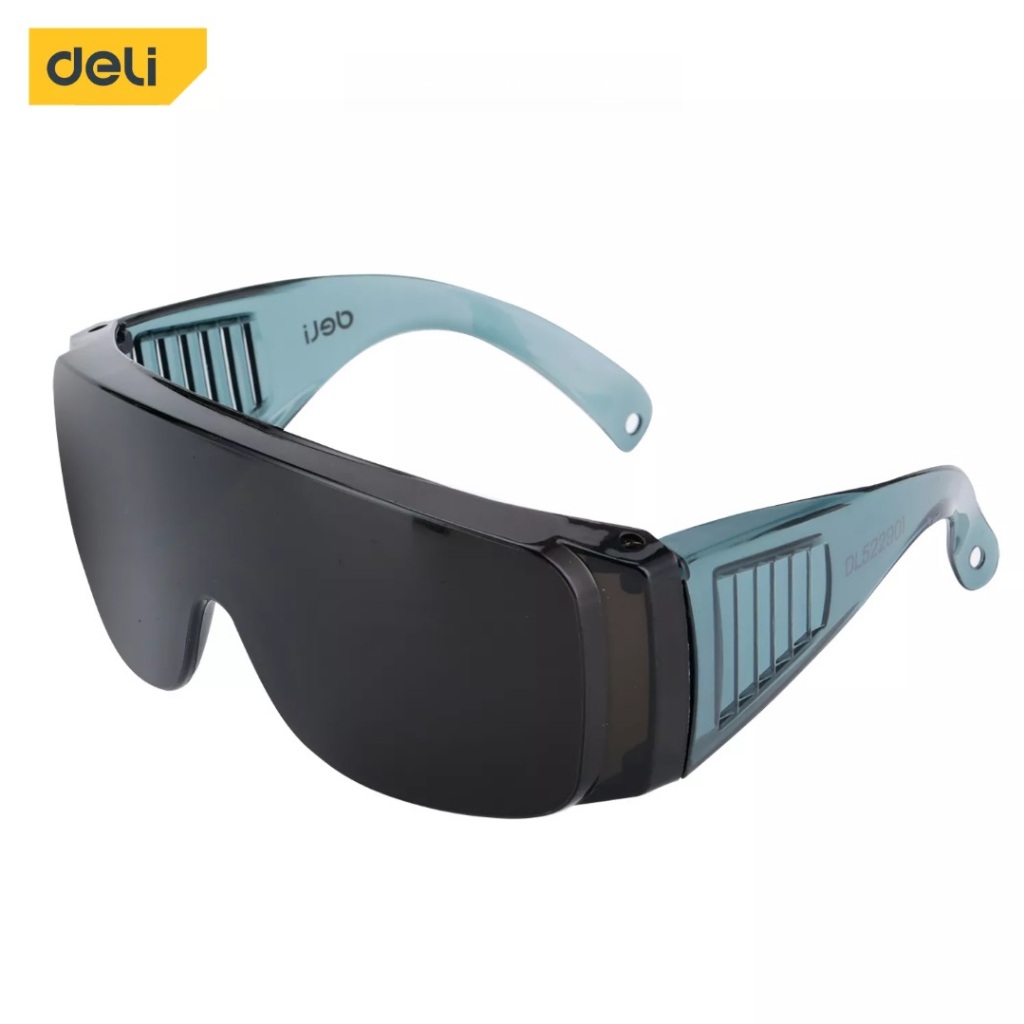 DELI DL522901 Safety Welding Glasses Goggles Black Spectacles ...