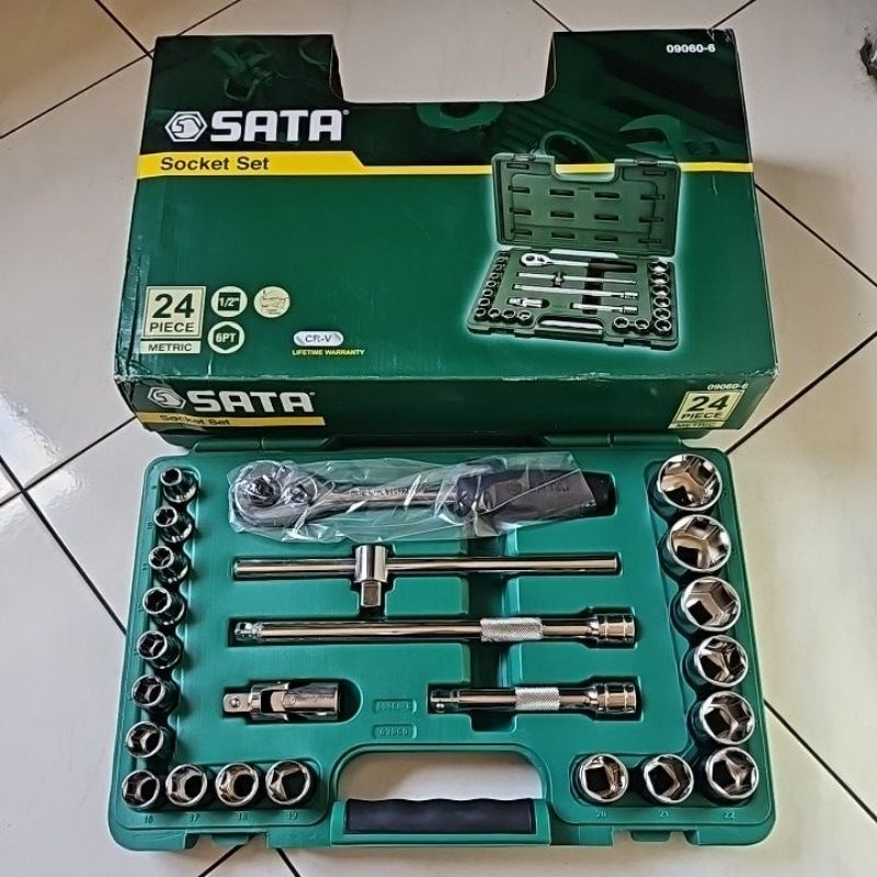 SATA SOCKET SET 24 PIECE METRIC 09060-6 SPANAR TOOLS SET | Shopee ...