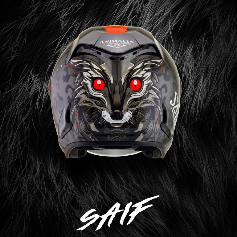 ️WITH COLOUR VISOR ️ GRACSHAW GLAZZO Special Edition ANIMALIA Kucing ...