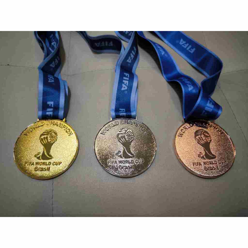 FIFA 2014 World Cup Gold & Silver Bronze Medal Football Soccer | Shopee ...