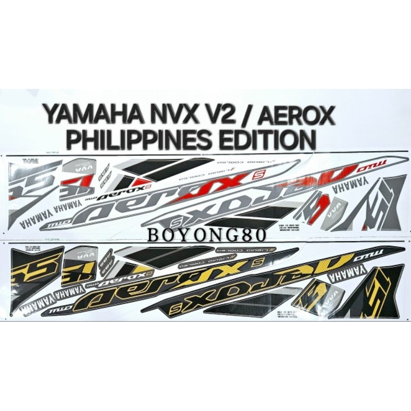 YAMAHA NVX V2 / AEROX PHILIPPINES ABS EDITION ( 48 ) BODY STICKER ...