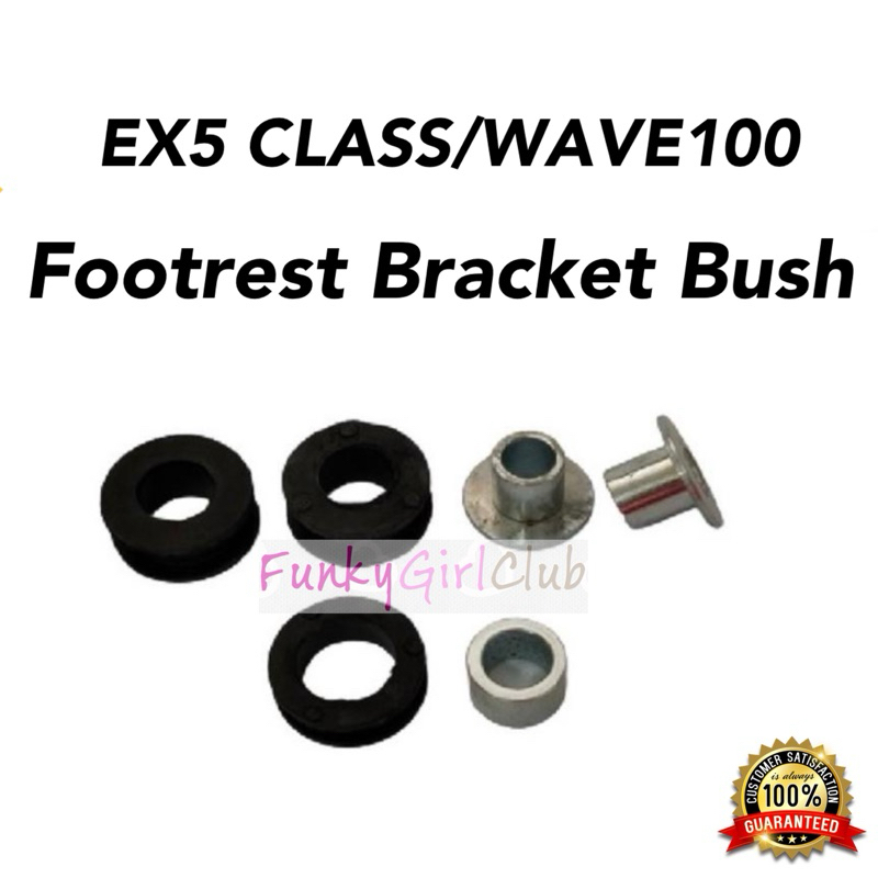 HONDA EX5 CLASS 1 W100 REAR FOOTREST BRACKET BUSH SET WAVE100 FOOT REST ...