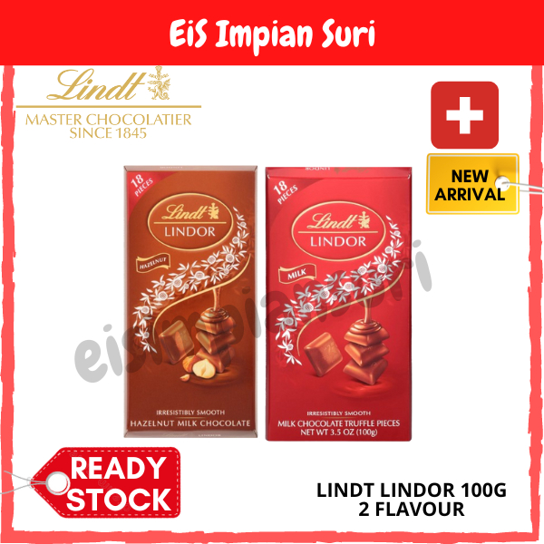 Lindt Lindor Individual Pieces 100g Milk , Hazelnut Choc Lint Assorted ...