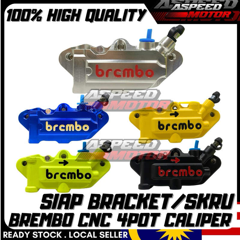 Brembo CNC 4POT CALIPER PUMP Ready FRONT MINI BRACKET 4POT M3 M4 M5 GSX ...