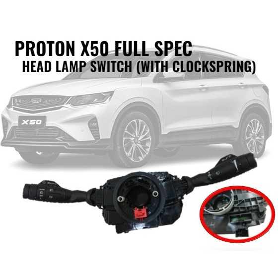 PROTON X50 FULL SPEC HEAD LAMP TURN SIGNAL WIPER SWITCH WITH CLOCK ...