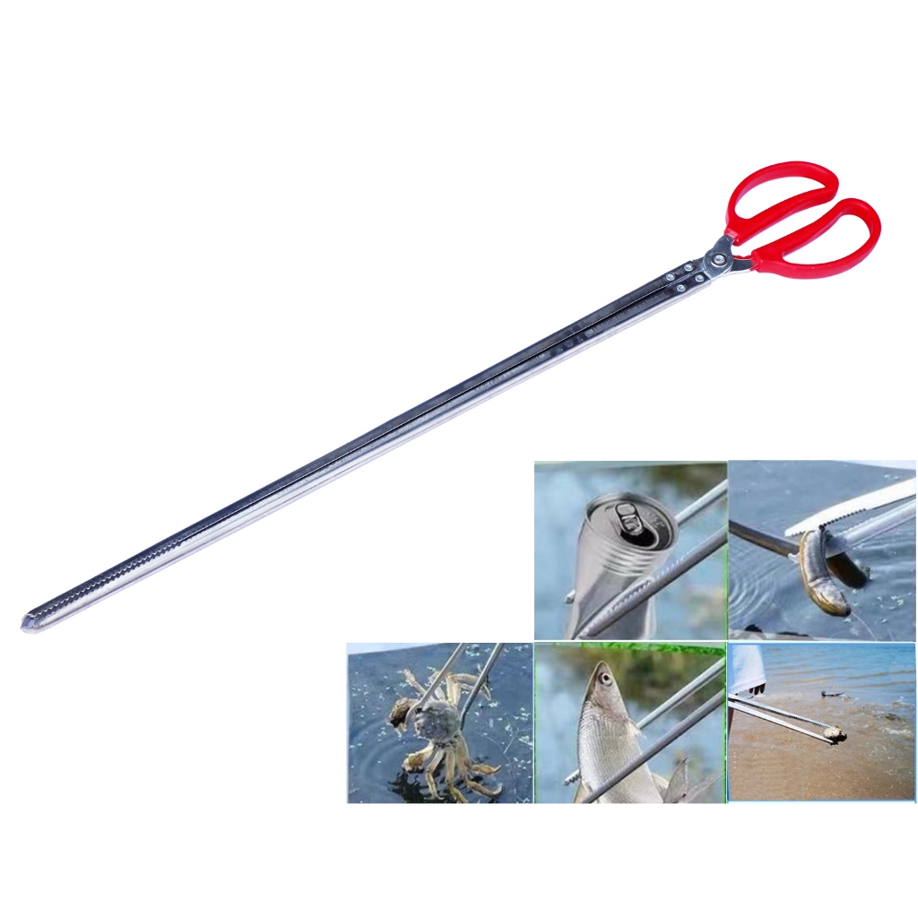Extra Long Pickup Plier Clip Tool Charcoal Fish Crab Picking Tool Plier ...