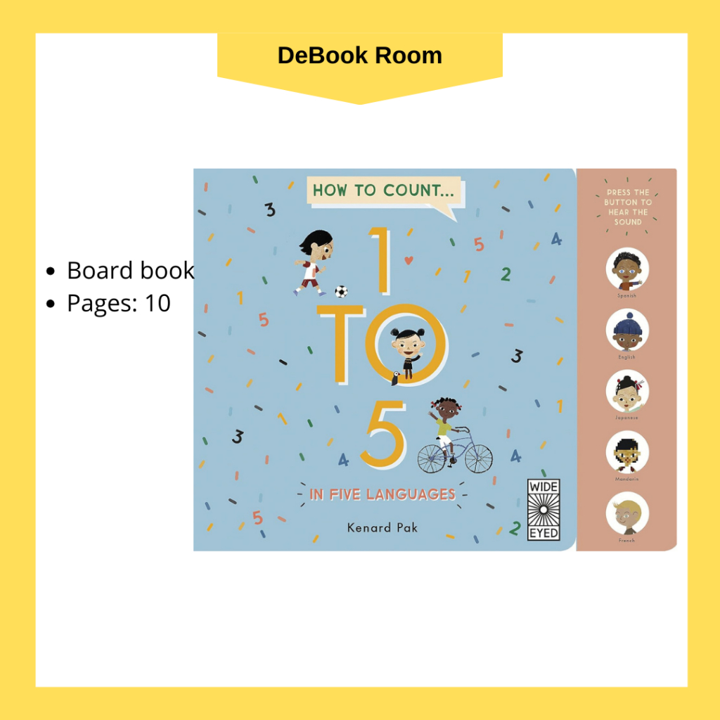 How to Count 1 to 5 in Five Languages Children's Sound Book | Shopee ...