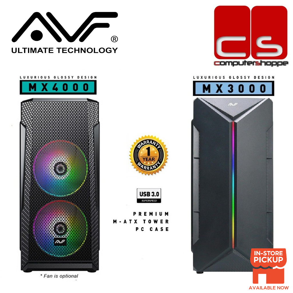 AVF MX Series Premium M-ATX Tower PC Case (AC-MX1000/MX2000/MX3000 ...