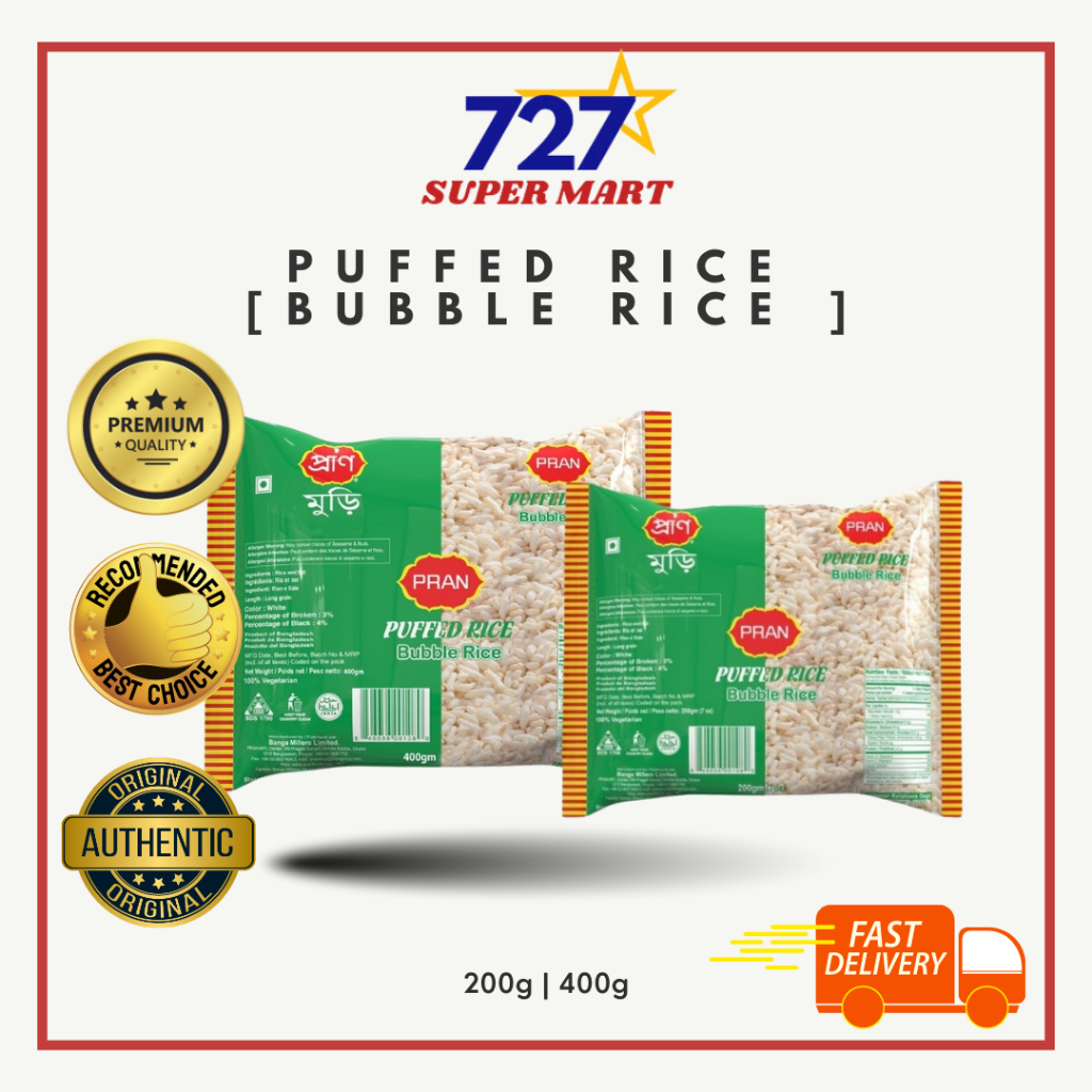 Pran Puffed Rice Bubble Rice Muri [ 200g/400g] | Shopee Philippines