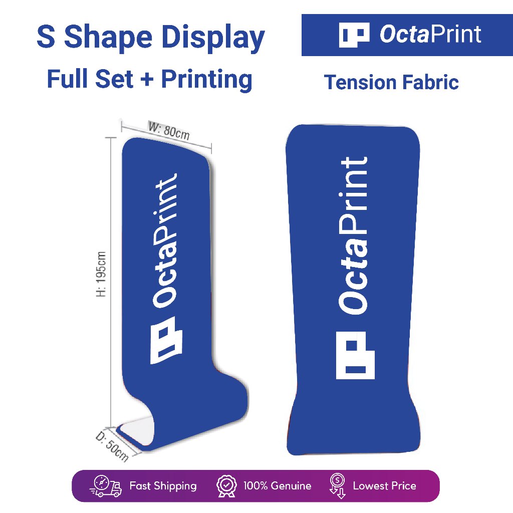 S Shape Display Tension Fabric Full Set + Printing | Shopee Philippines