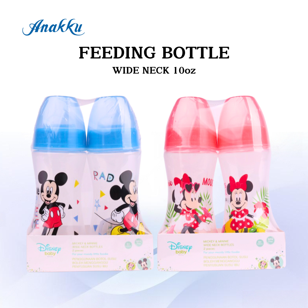 Anakku Disney Wide Neck Feeding Bottle Botol Susu - 10oz (TwinPack ...